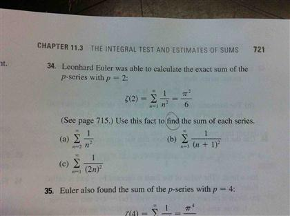 Solved Leonhard Euler was able to calculate the exact sum of | Chegg.com
