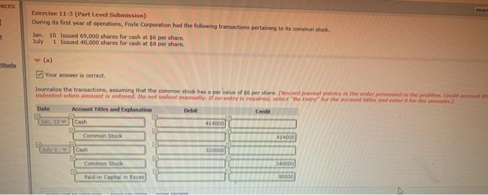 Solved Exercise 11-3 (Part Level Submission) During its | Chegg.com