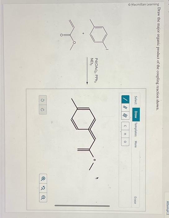 Solved Draw the major organic product of the coupling | Chegg.com