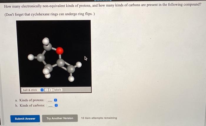 Solved how many electronically non-equivalent kinds of | Chegg.com