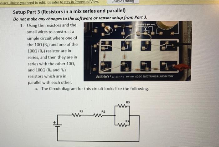 Solved Table 3(Resistors in both series and parallel) R(O) | Chegg.com