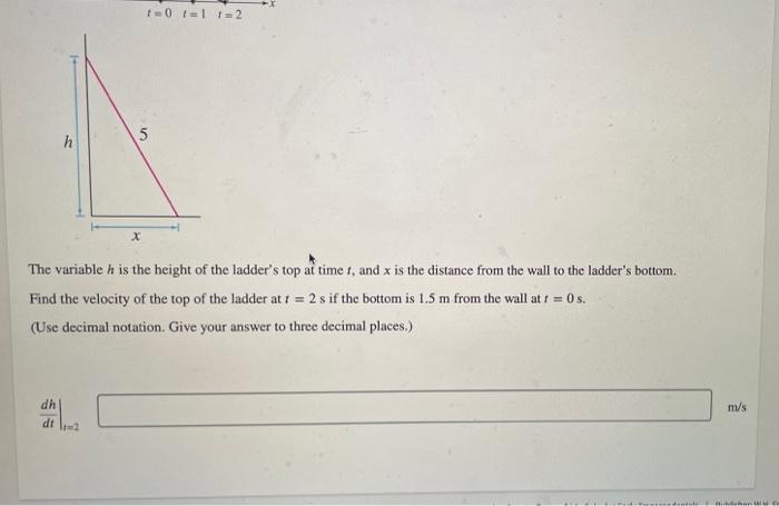 Solved A 5 -m ladder leans against a wall. Assume the bottom | Chegg.com