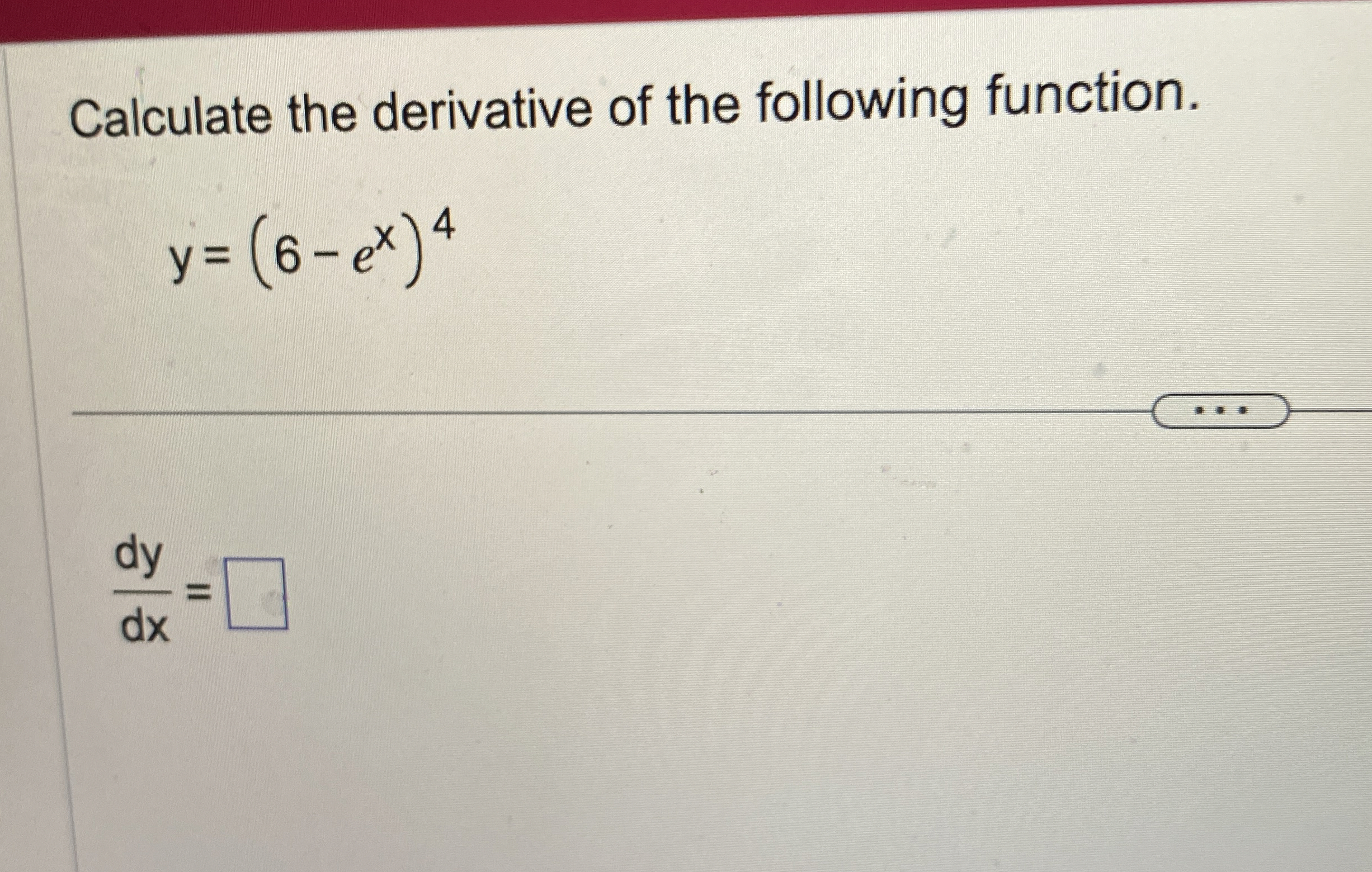 Calculate the derivative of the following | Chegg.com