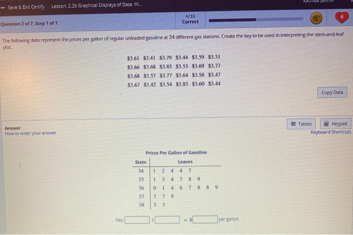 Solved TATINA - Save & Exit Certify Lesson: 2.2b Graphical | Chegg.com