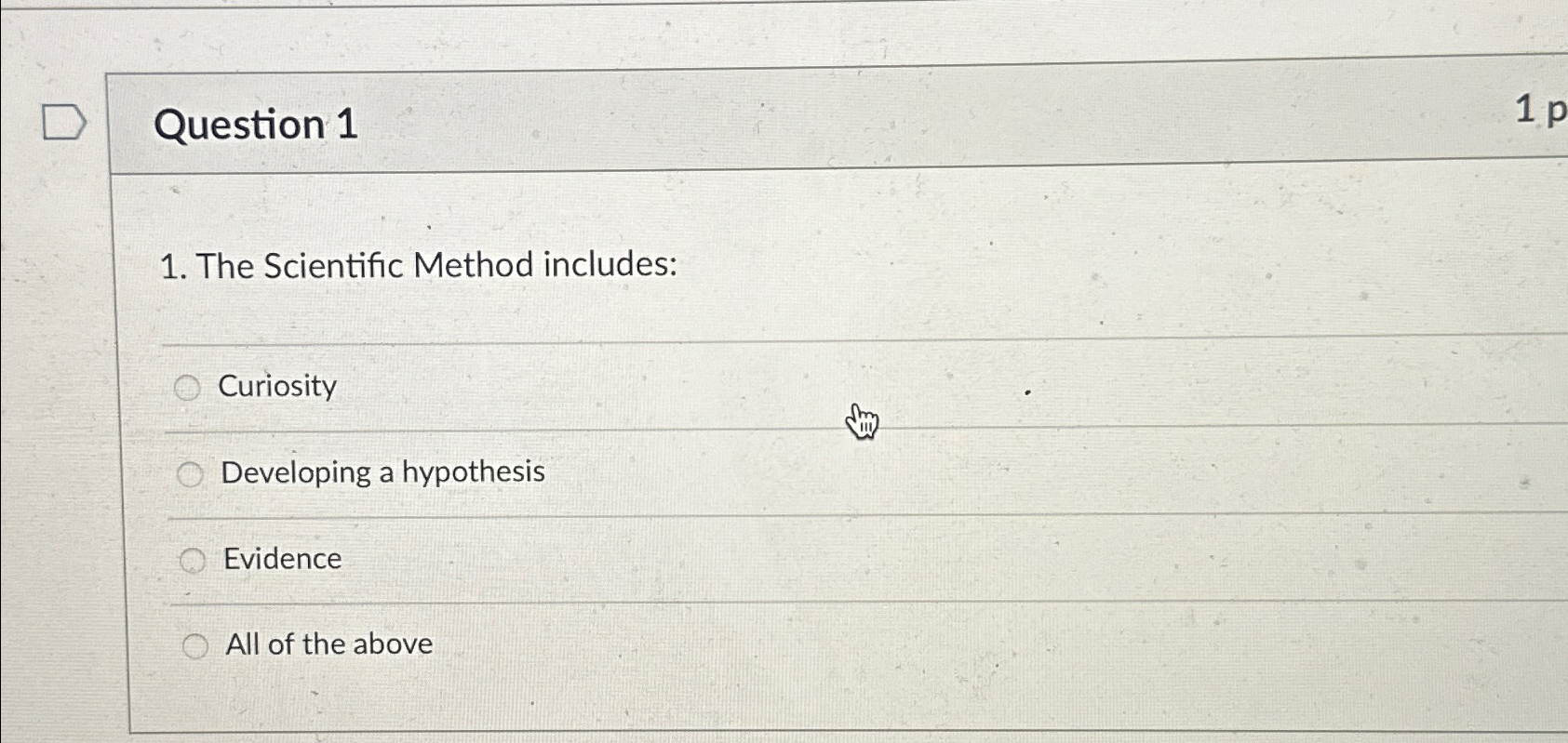 Solved Question 1The Scientific Method | Chegg.com