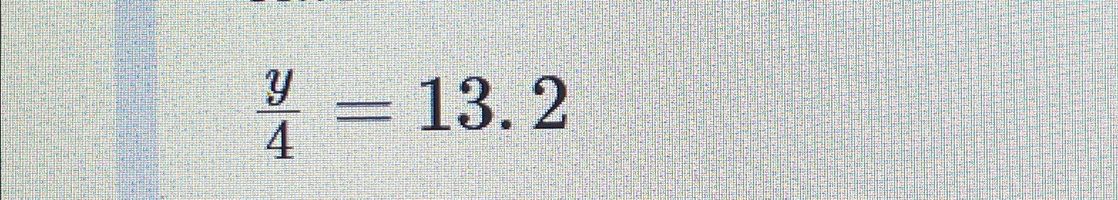 Solved y4=13.2 | Chegg.com
