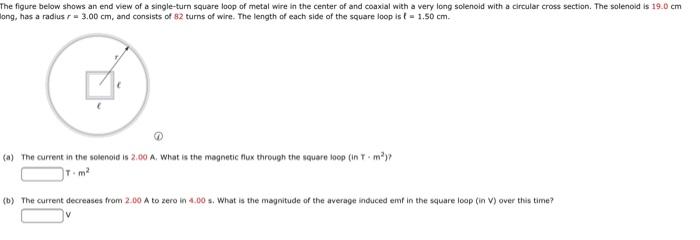 Solved The figure below shows an end view of a single-turn | Chegg.com