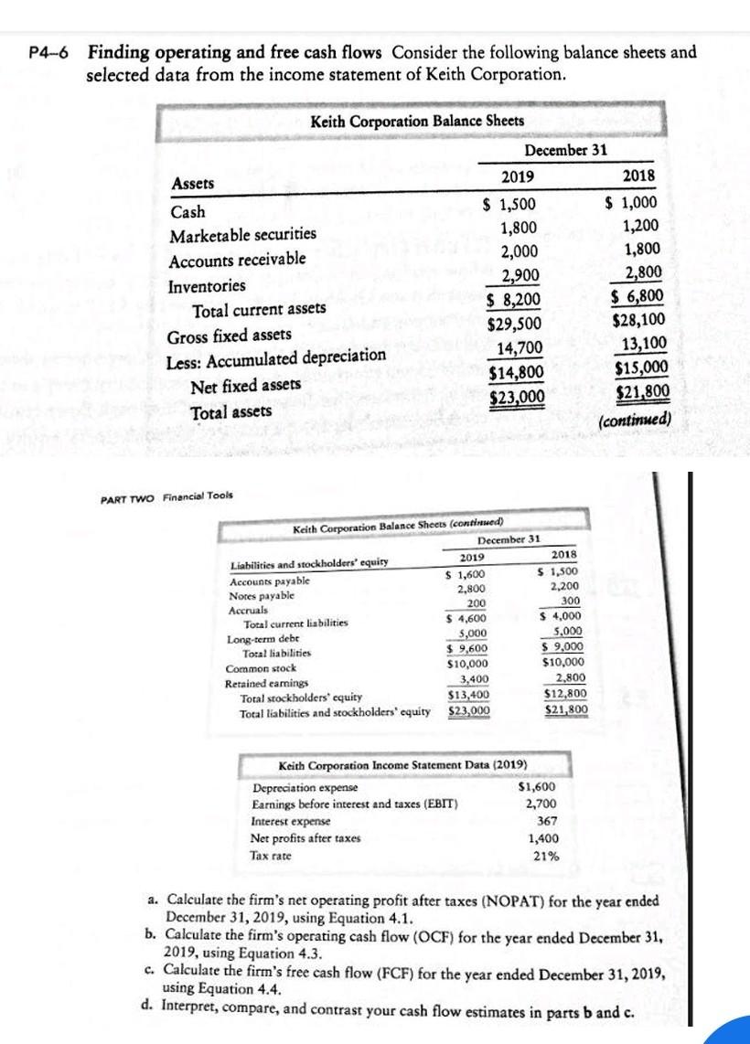 Solved E4-3 Determine the operating cash flow (OCF) for | Chegg.com Solved E4-3 Determine the operating cash flow (OCF) for | Chegg.com
