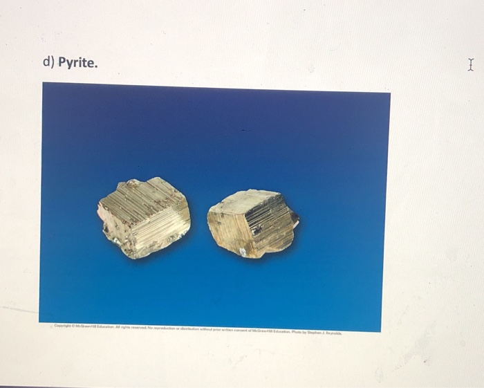 Solved Q1) For each mineral (a - e) listed below provide the | Chegg.com