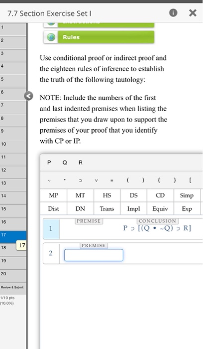 Solved 7.7 Section Exercise Set | Х 1 2 Rules 3 4 Use | Chegg.com