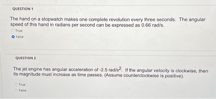Solved The hand on a stopwatch makes one complete revolution | Chegg.com