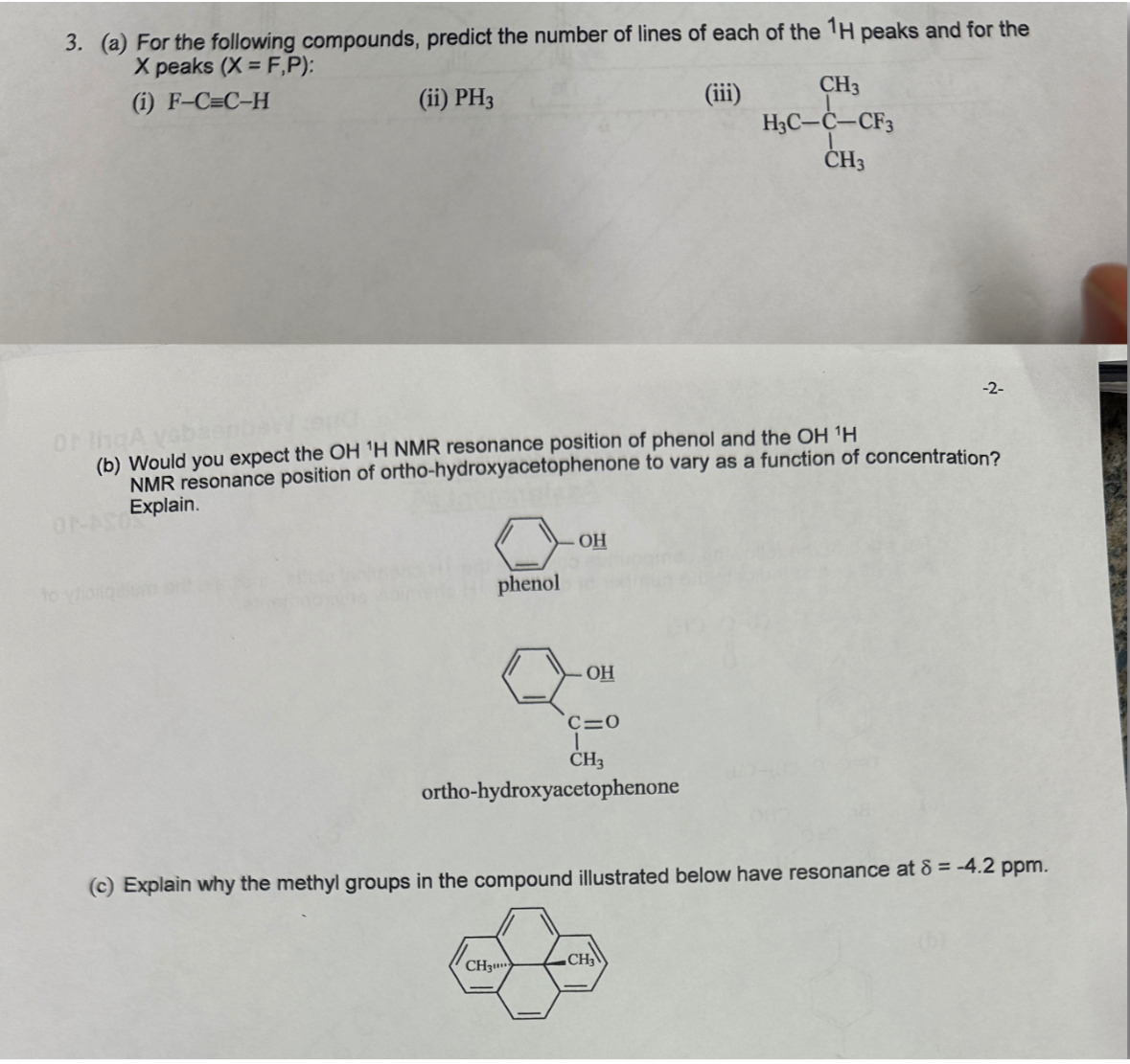 Solved (a) ﻿For the following compounds, predict the number | Chegg.com