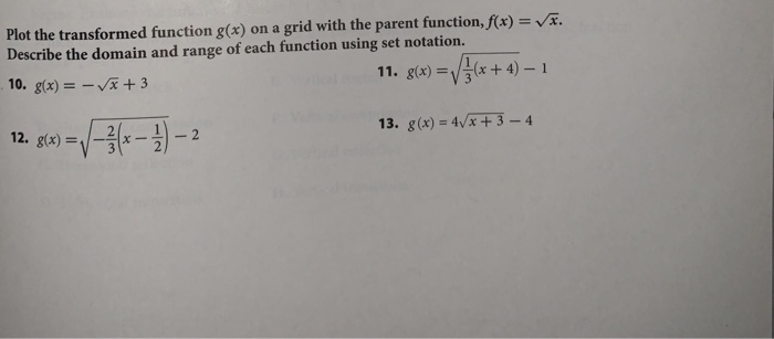 Solved Plot the transformed function g(x) on a grid with the | Chegg.com