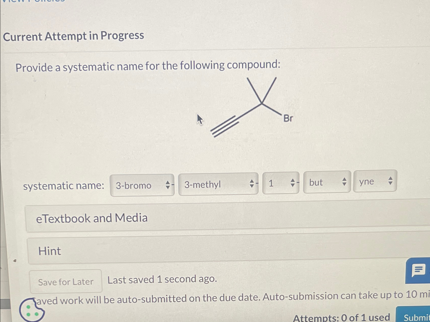 Solved Current Attempt in ProgressProvide a systematic name | Chegg.com