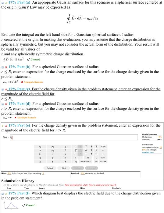 17 Part A An Appropriate Gaussian Surface For
