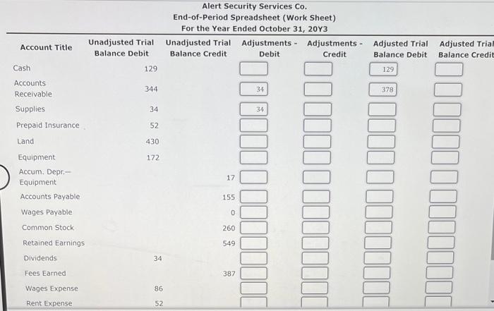 Solved Appendix 1: Adjustment Data on an End-of-Period | Chegg.com