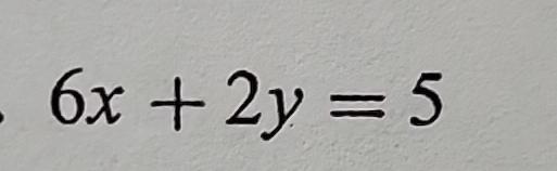 Solved 6x+2y=5 | Chegg.com
