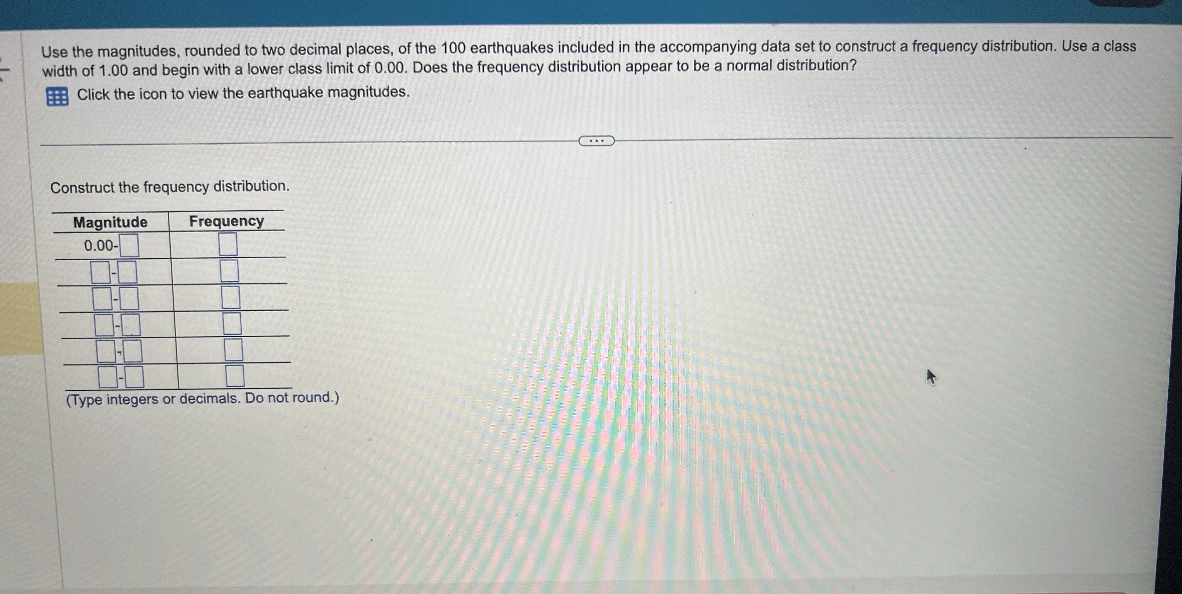 Solved Use the magnitudes, rounded to two decimal places, of | Chegg.com