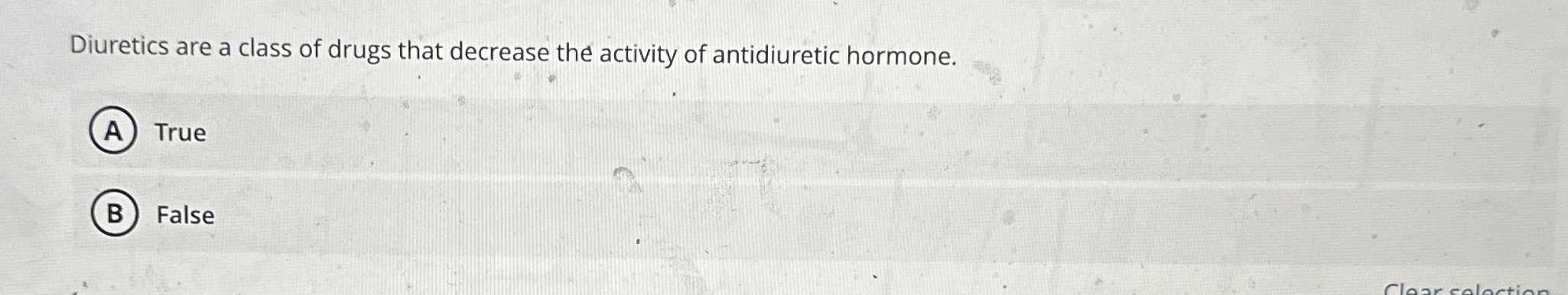 Solved Diuretics are a class of drugs that decrease the | Chegg.com
