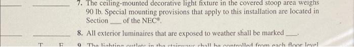 Solved 5. The general receptacle spacing requirements for | Chegg.com