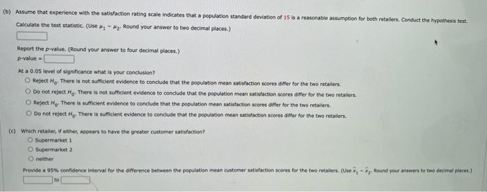 Solved A Consumer Product Testing Organization Uses A Survey