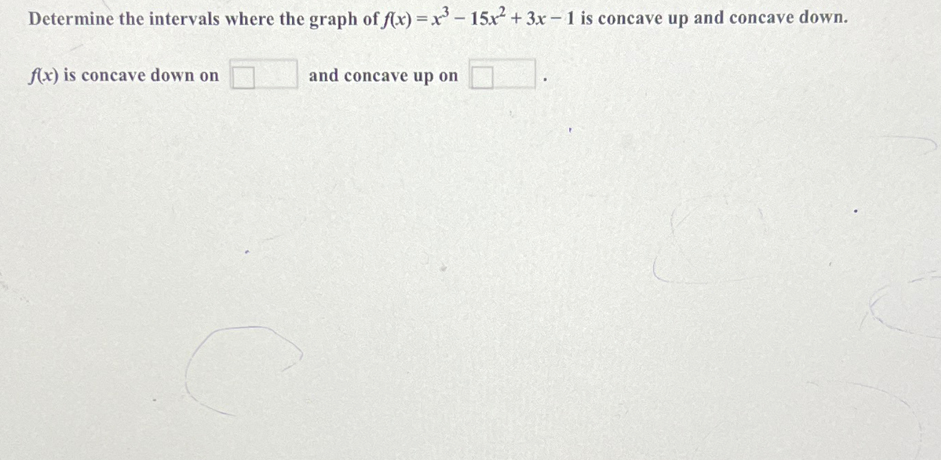 Solved Determine the intervals where the graph of | Chegg.com