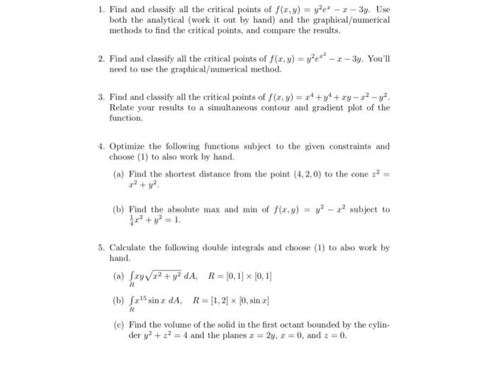 Solved Using Matlab Use Seperate Codes To Solve Each Of 2469