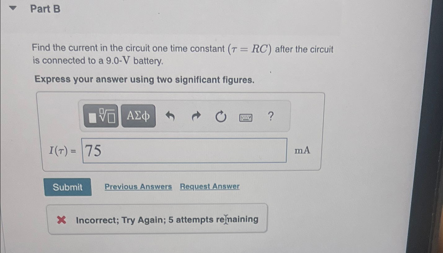 Solved The capacitor in an RC ﻿circuit ( R=120Ω,C= 50μF ﻿is | Chegg.com