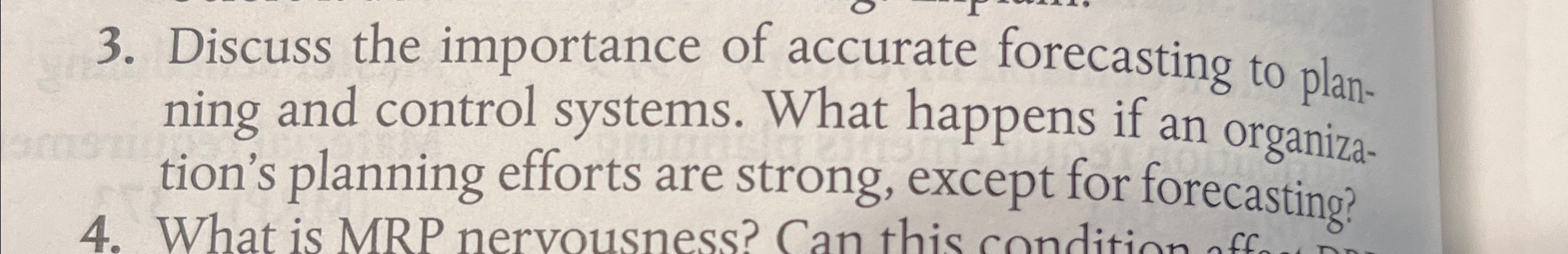 Solved Discuss the importance of accurate forecasting to | Chegg.com