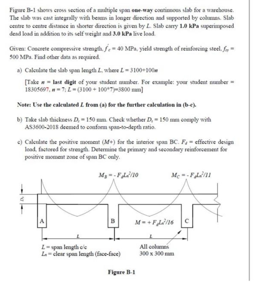 Solved Figure B-1 ﻿shows cross section of a multiple span | Chegg.com