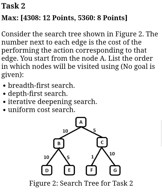 Task 2 Max: (4308: 12 Points, 5360: 8 Points] | Chegg.com
