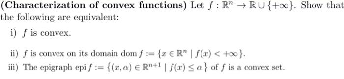 Solved (Characterization of convex functions) Let | Chegg.com