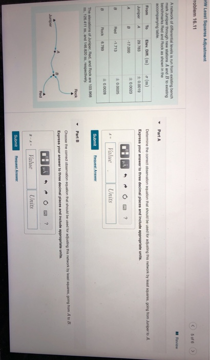 Solved HW Least squares Adjustment roblem 16.11 5 of 6 | Chegg.com