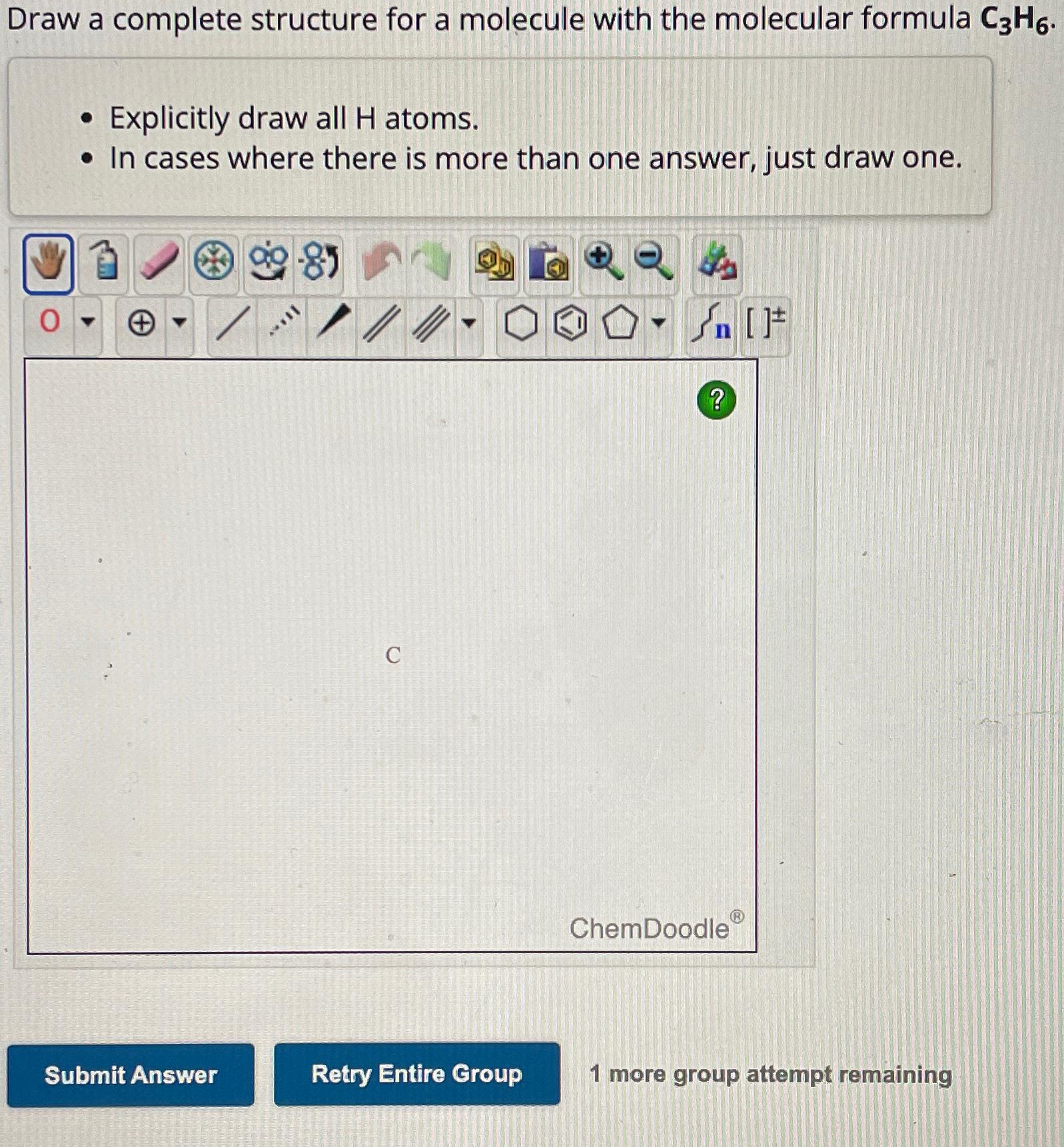Solved Draw a complete structure for a molecule with the | Chegg.com