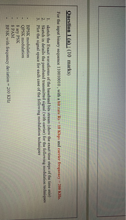 Solved Question 1 A 10 Marks For The Input Binary