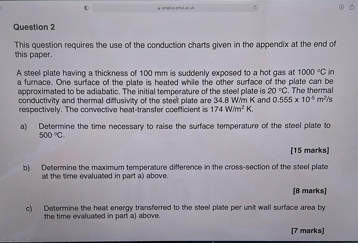 Solved This question requires the use of the conduction | Chegg.com