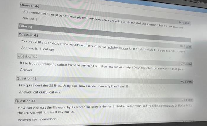Solved this symbol can be used to have multiple shell | Chegg.com