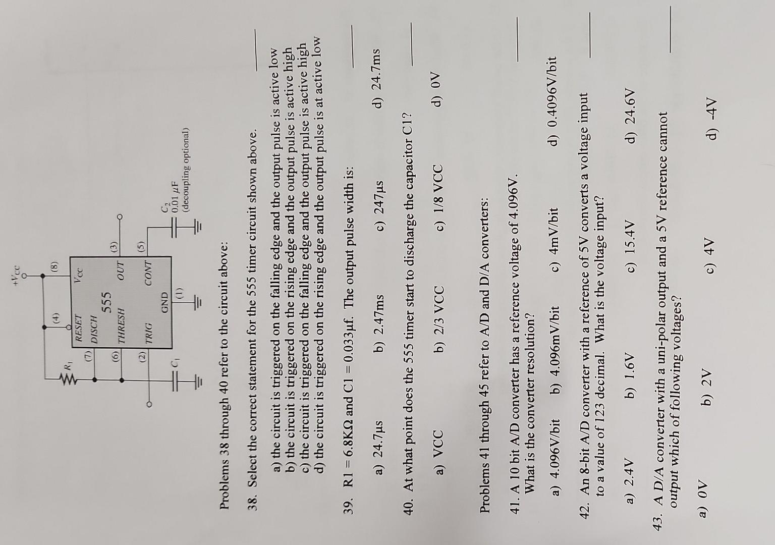 Solved a) the circuit is triggered on the falling edge and | Chegg.com