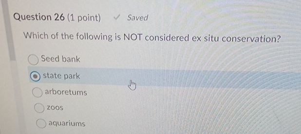 Solved Question 26 (1 ﻿point) ﻿SavedWhich of the following | Chegg.com