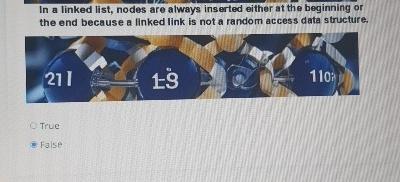 Solved In a linked list, nodes are always inserted either at | Chegg.com