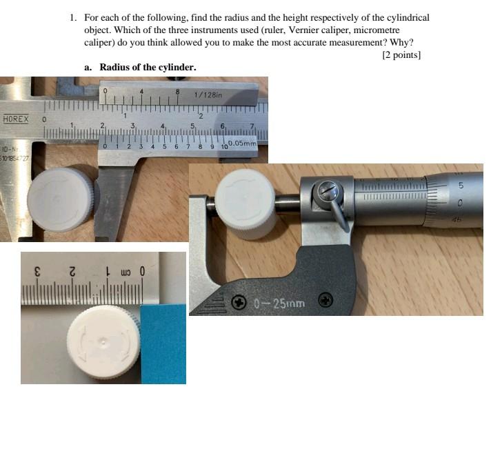 Solved 1. For each of the following, find the radius and the | Chegg.com