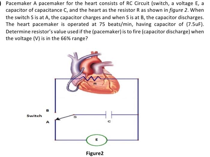 Solved Pacemaker A pacemaker for the heart consists of RC | Chegg.com