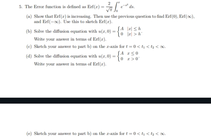 Solved The Error function is defined as | Chegg.com