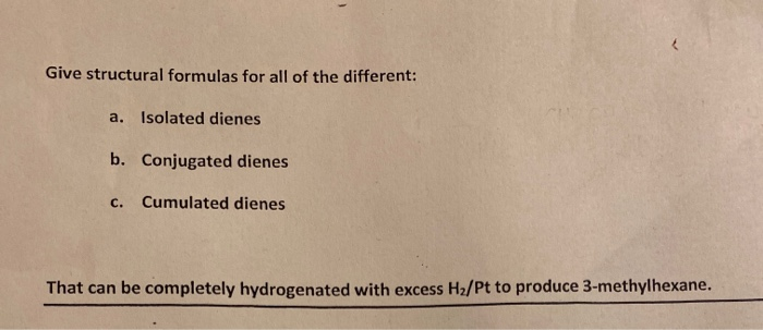 Solved Give structural formulas for all of the different: a. | Chegg.com