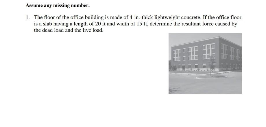 Solved 1. The floor of the office building is made of | Chegg.com