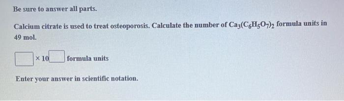 Solved How many chloride ions are in 6.1 moles of CaCl2? x | Chegg.com