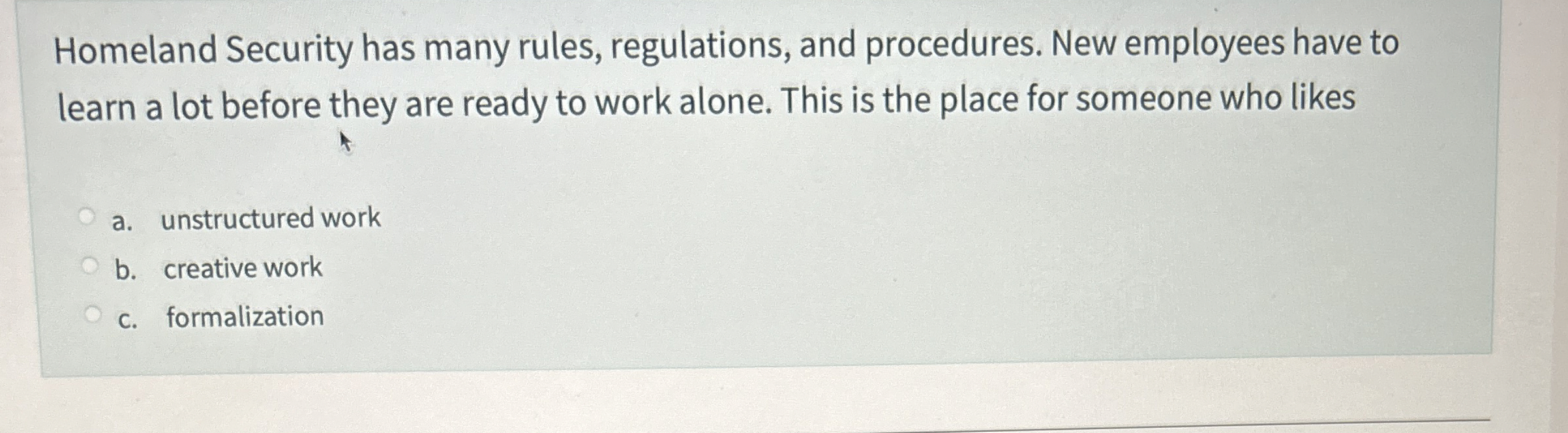 Solved Homeland Security has many rules, regulations, and | Chegg.com