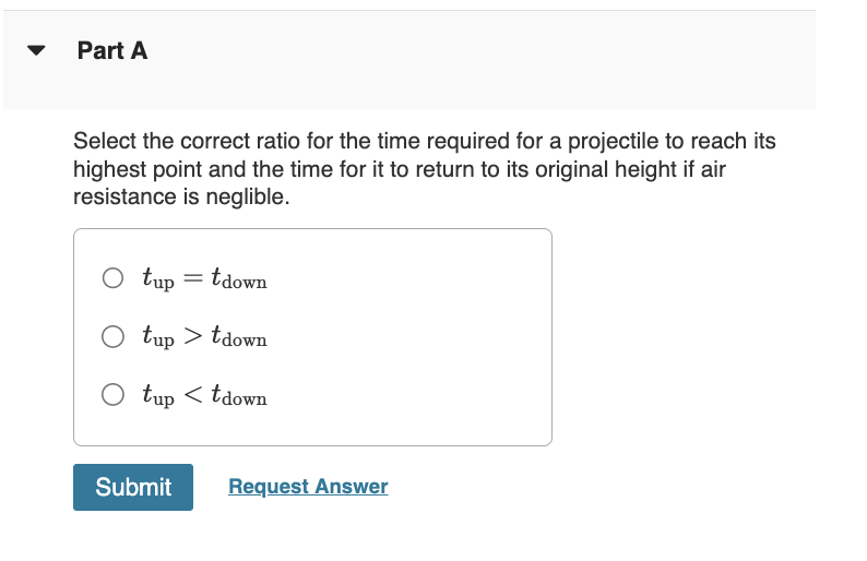 Solved Part ASelect the correct ratio for the time required | Chegg.com