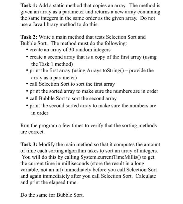 Solved /** * Returns the index of the smallest integer in | Chegg.com