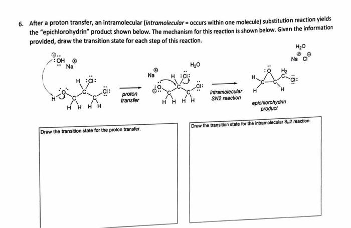 Solved After a proton transfer, an intramolecular | Chegg.com
